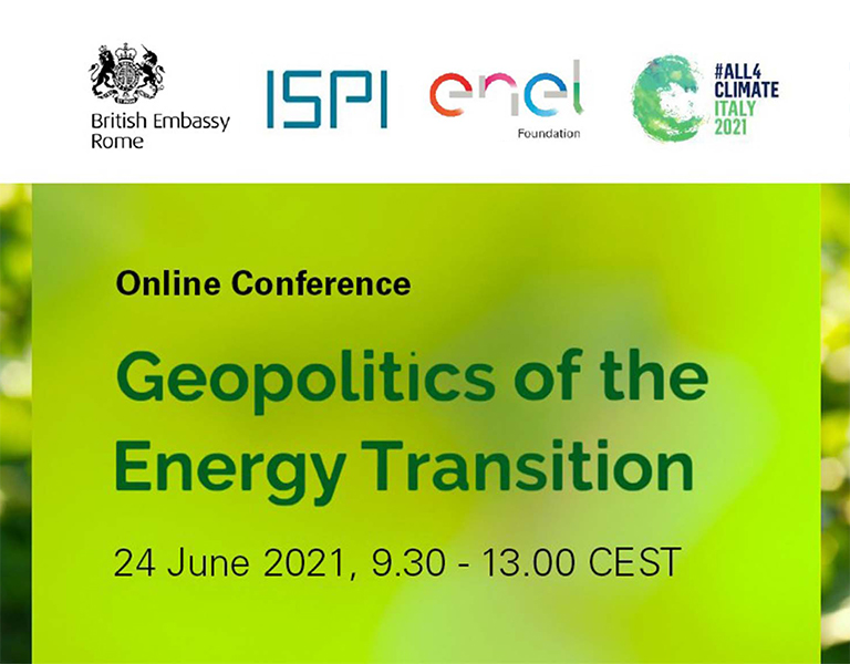 Discussing the geopolitics of the energy transition with ISPI and the British Embassy in Rome ...